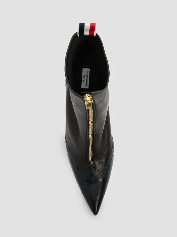 Thom Browne 90mm Wingtip Leather Booties