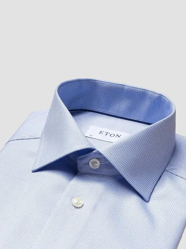 Eton Contemporary-fit Houndstooth Cotton Shirt