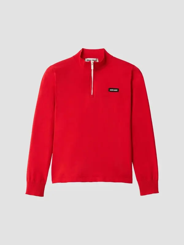 Miu Miu Technical Yarn Sweater - Red