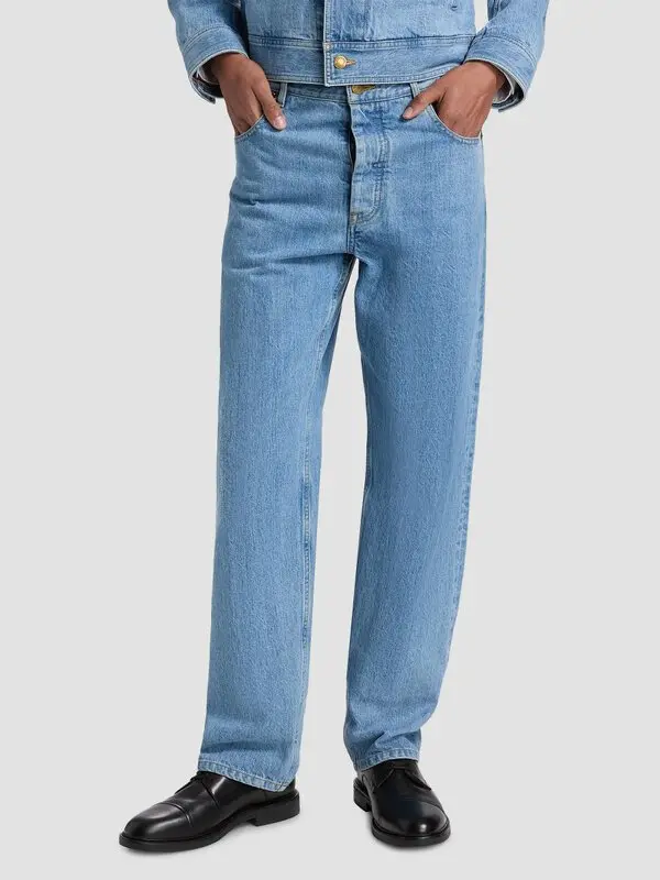 Thom Browne Washed Selvedge Denim Straight-leg Jeans