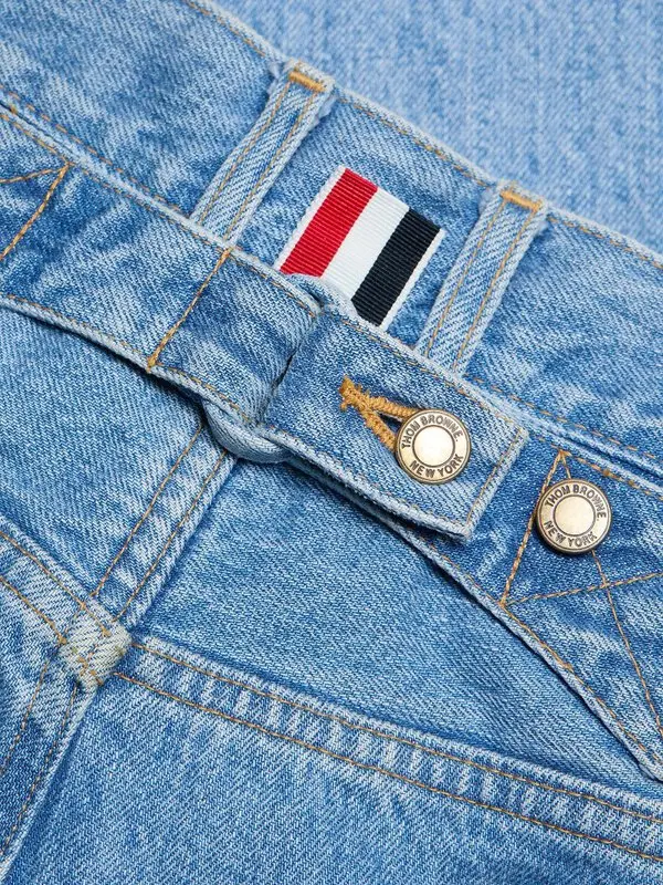 Thom Browne Washed Selvedge Denim Straight-leg Jeans