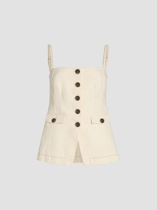 TOCCIN Roxy Square Neck Cotton Vest
