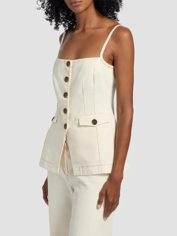 TOCCIN Roxy Square Neck Cotton Vest