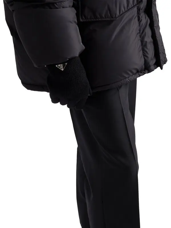 Prada Wool And Nappa Leather Gloves