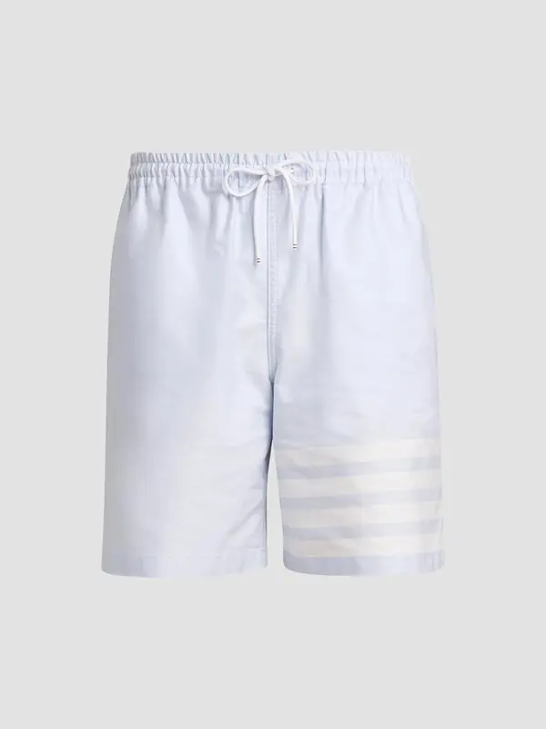 Thom Browne Engineered 4-bar Oxford Rugby Shorts - Light Blue