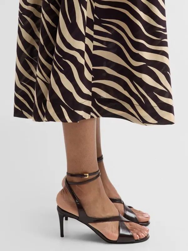 Ronny Kobo Feyre -striped Drop-waist Skirt