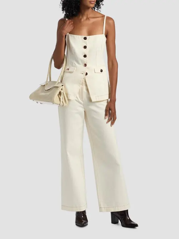 TOCCIN Blaire Weekend High-rise Wide-leg Jeans