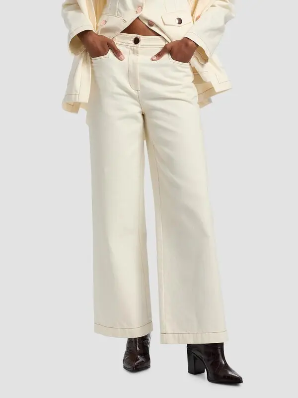 TOCCIN Blaire Weekend High-rise Wide-leg Jeans
