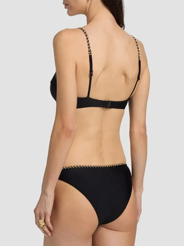 Ramy Brook Mona Braided Bikini Top - Black