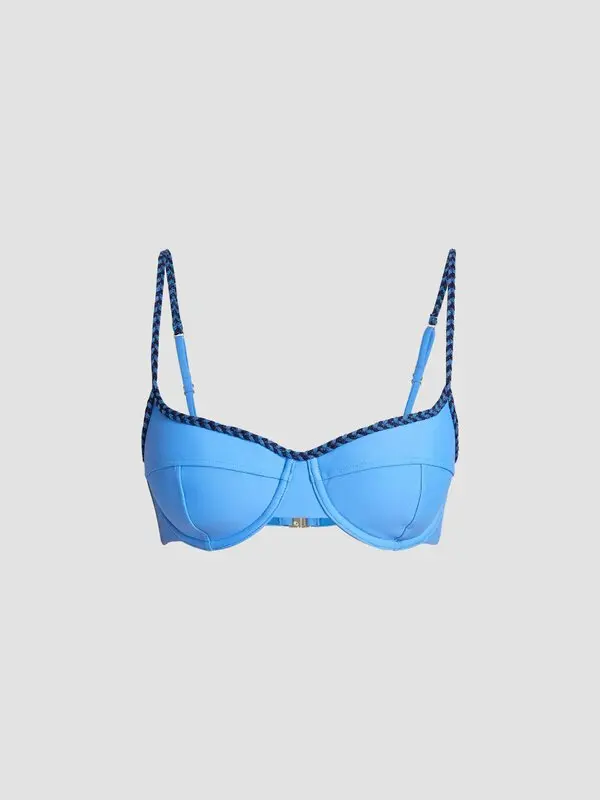 Ramy Brook Mona Braided Bikini Top - Blue