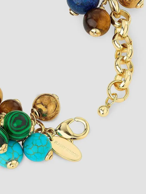 Ramy Brook Bauble Beads Sienna Goldtone & Multi-stone Bracelet