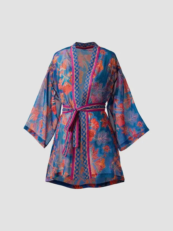 Miraclesuit Decoupage Floral Georgette Kimono