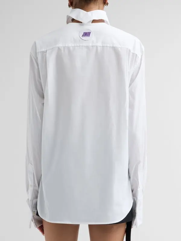 JEAN PAUL GAULTIER Open Fly Away Cotton Shirt