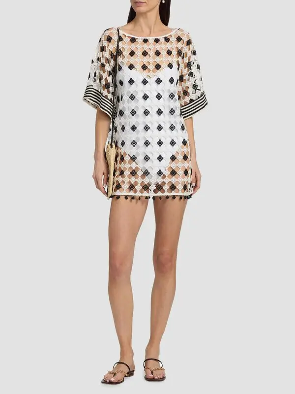 Ramy Brook Betsy Patterned Sheer Minidress