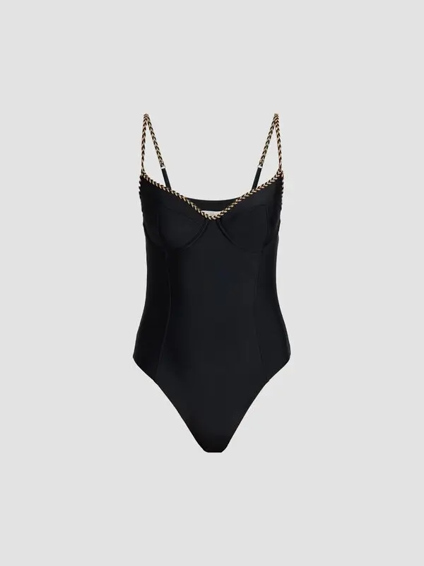 Ramy Brook Jayda Braided Underwire One-piece Swimsuit - Black