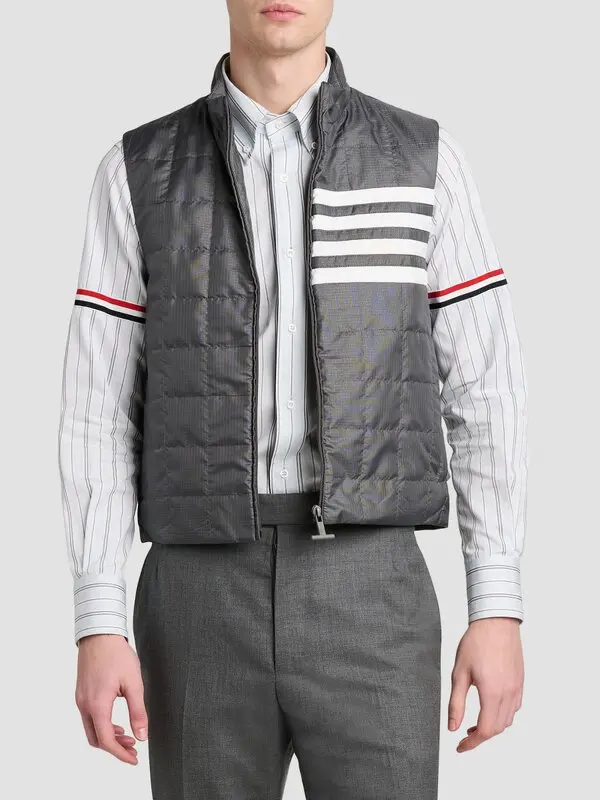 Thom Browne 4-bar Shiny Ripstop Liner Vest
