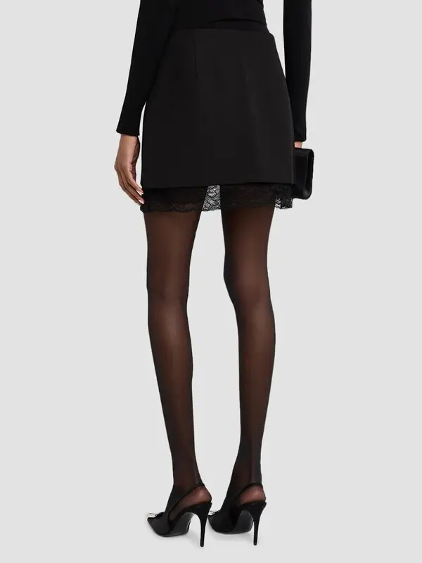 TOCCIN Leland Lace Combo Miniskirt - Jet