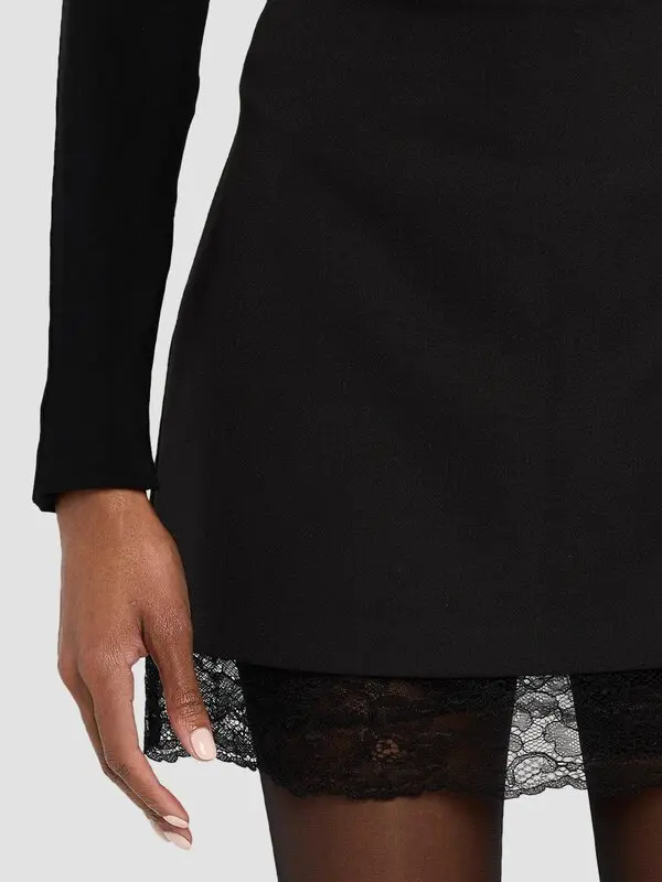 TOCCIN Leland Lace Combo Miniskirt - Jet