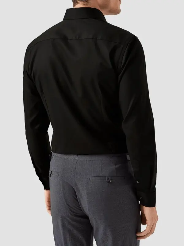 Eton Cotton-twill Slim-fit Dress Shirt - Black