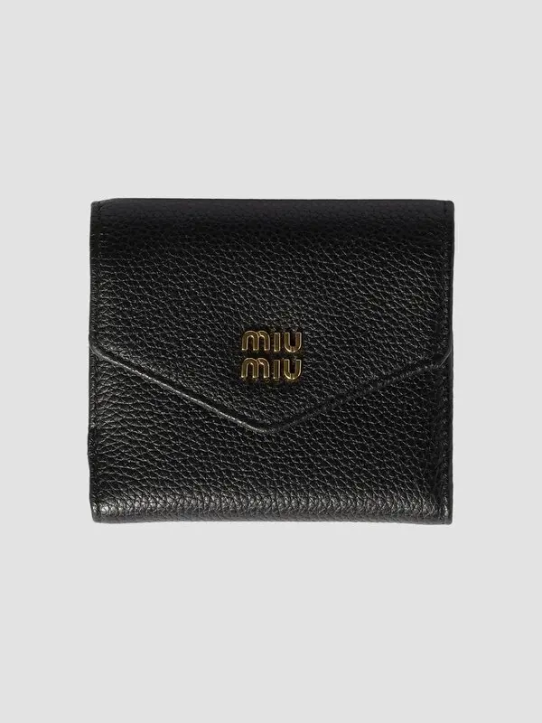 Miu Miu Small Leather Wallet - Black