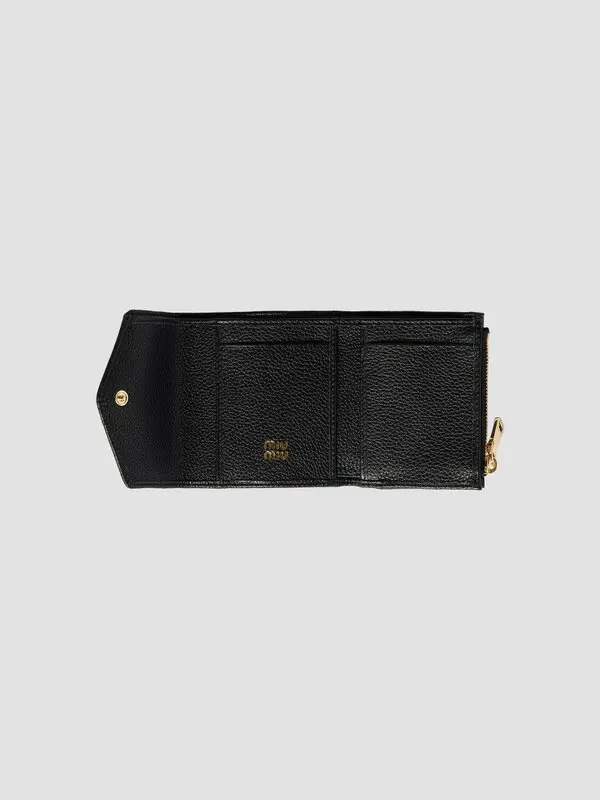 Miu Miu Small Leather Wallet - Black