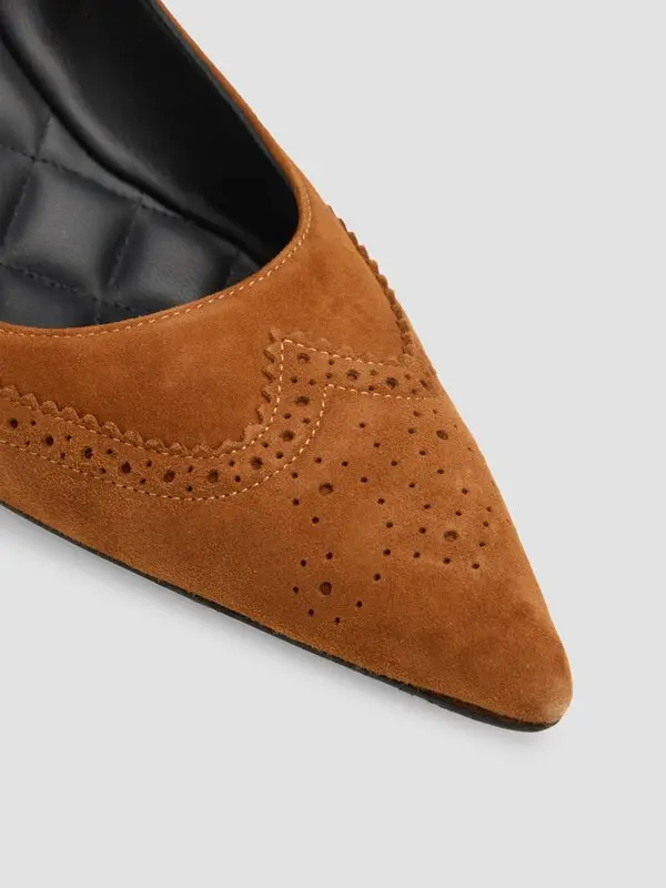 Thom Browne Wingtip 50mm Suede Pumps