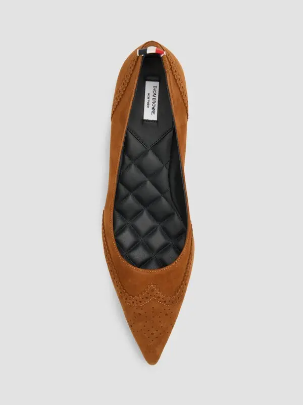 Thom Browne Wingtip 50mm Suede Pumps