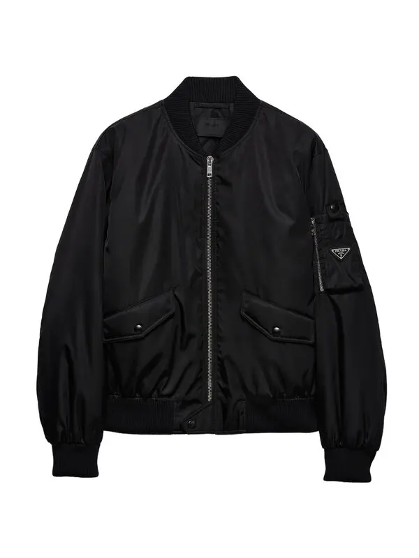Prada Re-nylon Bomber Jacket - Black