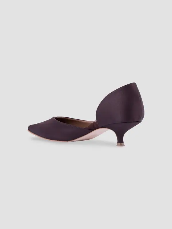 Aera Ariana 45mm Satin Kitten-heel Pumps