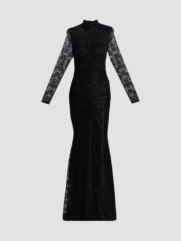 TOCCIN Sylvie Lace Ruched Gown