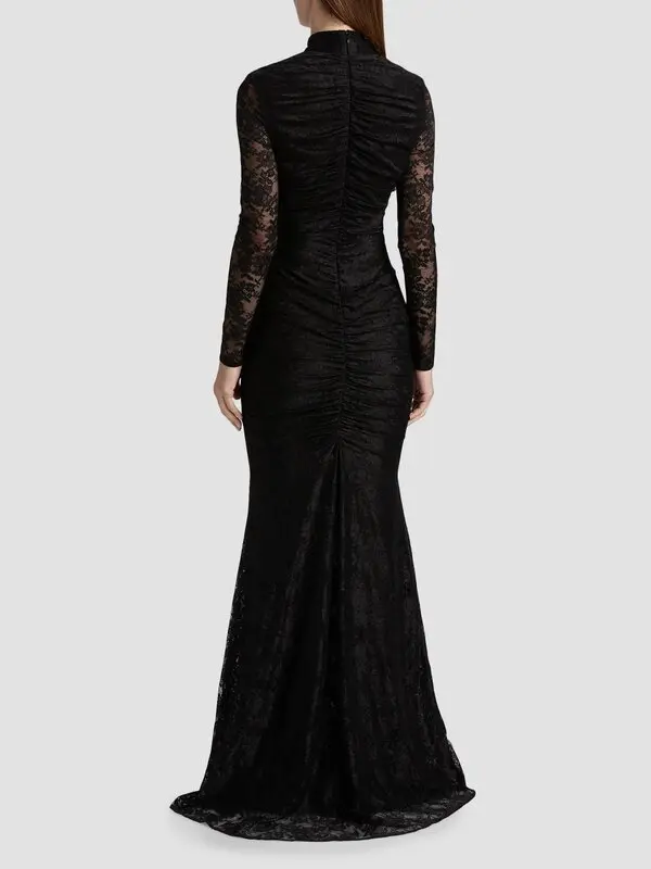 TOCCIN Sylvie Lace Ruched Gown