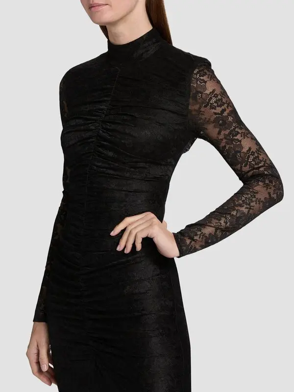 TOCCIN Sylvie Lace Ruched Gown