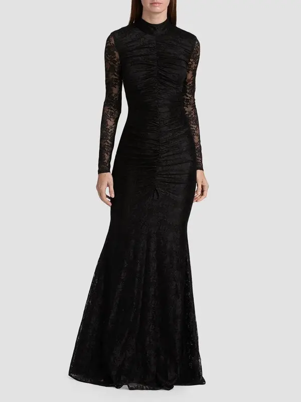 TOCCIN Sylvie Lace Ruched Gown