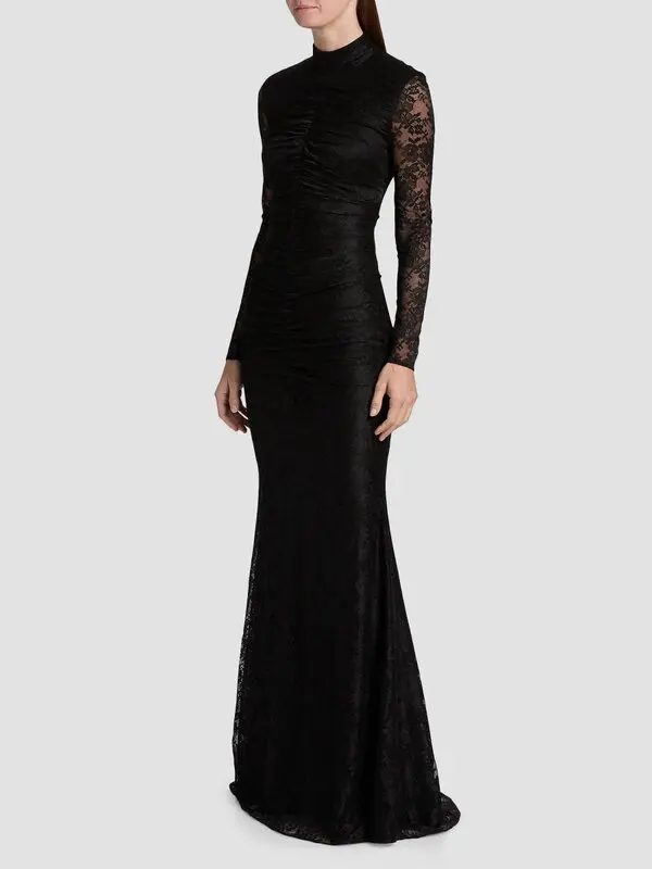 TOCCIN Sylvie Lace Ruched Gown