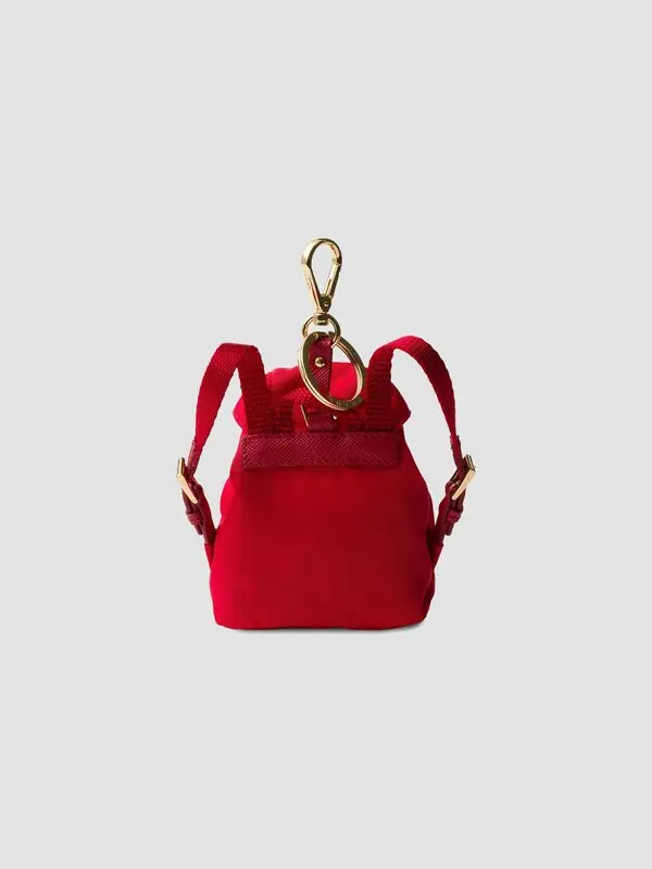 Prada Mini Icon Re-nylon Bag Charm - Red