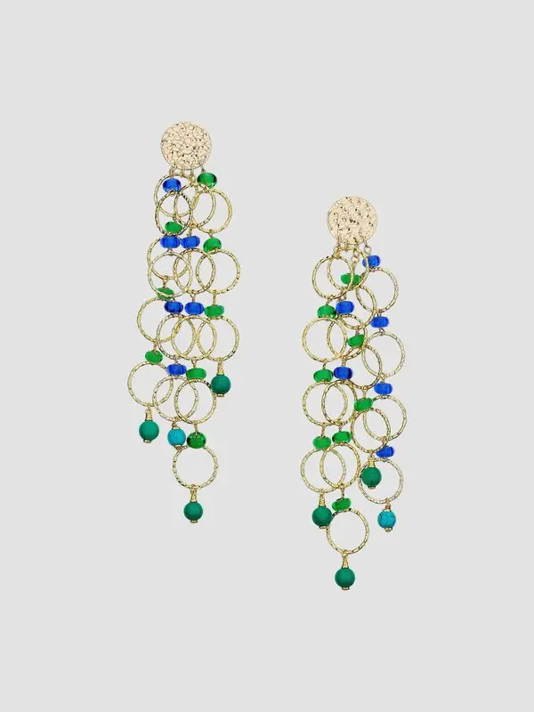 Ramy Brook Bauble Beads Lila Goldtone Beaded Drop Earrings