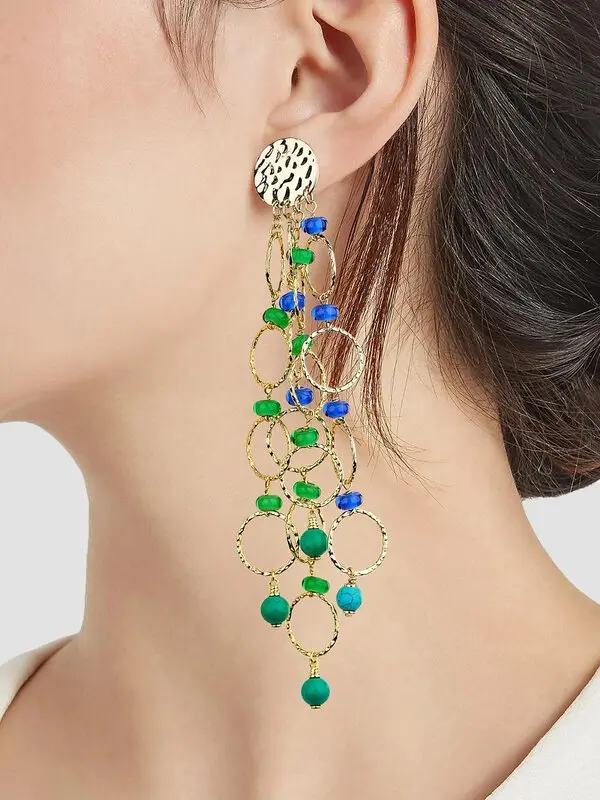 Ramy Brook Bauble Beads Lila Goldtone Beaded Drop Earrings