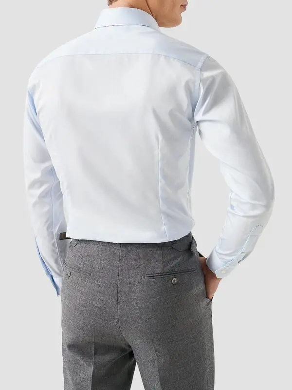 Eton Contemporary-fit Elevated Twill Dress Shirt - Blue