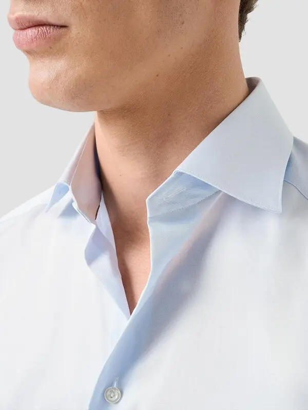Eton Contemporary-fit Elevated Twill Dress Shirt - Blue