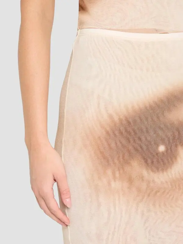 JEAN PAUL GAULTIER Face Mesh Maxi Skirt