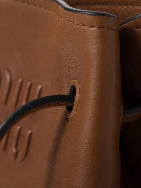 Miu Miu Nappa Leather Mini Bucket Bag - Brown