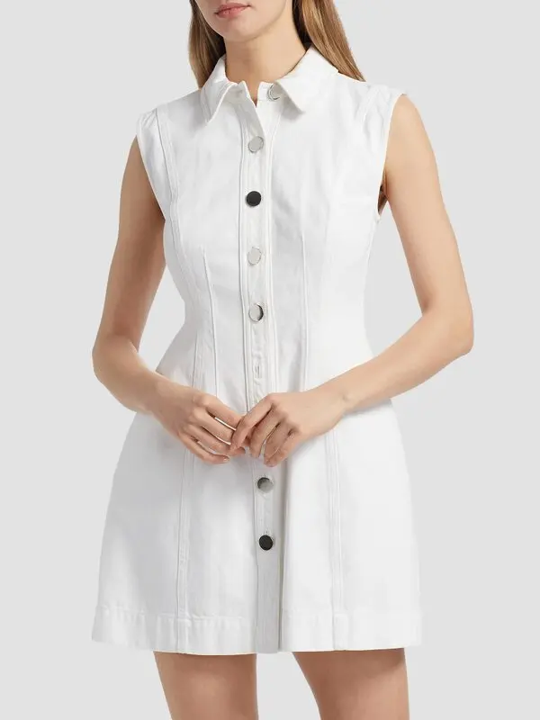 TOCCIN Miley Cotton Button-front Minidress