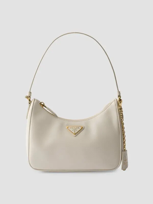 Prada Re-edition 2005 Saffiano Leather Shoulder Bag - Beige Khaki