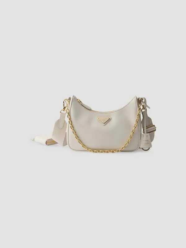Prada Re-edition 2005 Saffiano Leather Shoulder Bag - Beige Khaki