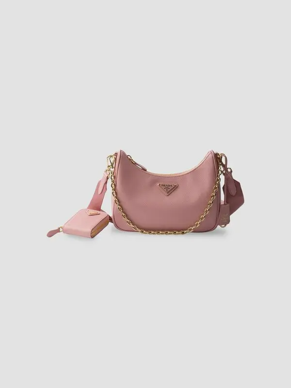 Prada Re-edition 2005 Saffiano Leather Shoulder Bag - Pink