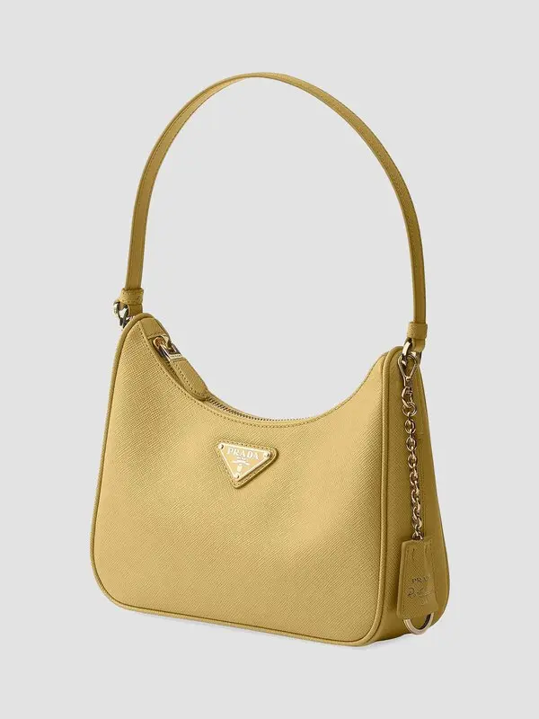 Prada Re-edition 2005 Saffiano Leather Shoulder Bag - Yellow