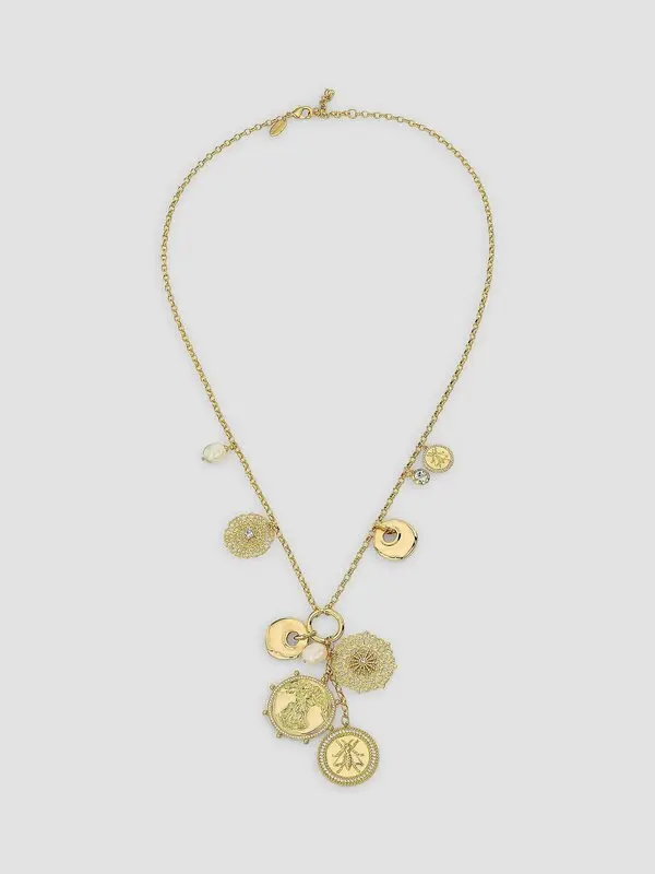 Ramy Brook Medallion Filagree Selena Goldtone Stainless Steel & Cubic Zirconia Charm Necklace - Gold