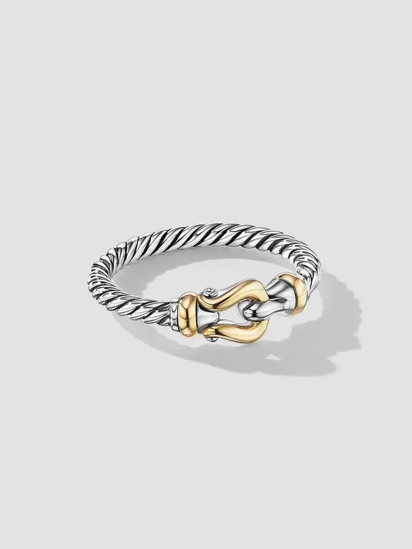 David Yurman Petite Buckle Ring In Sterling - Silver