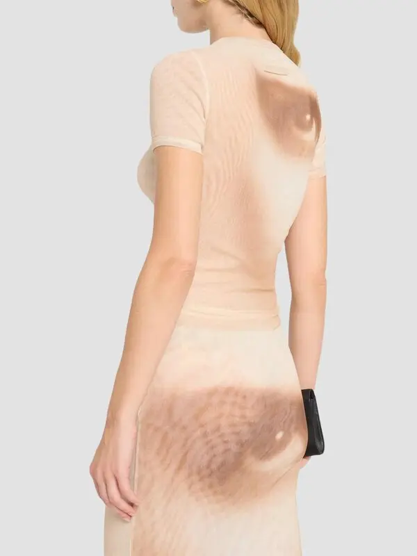 JEAN PAUL GAULTIER Face Mesh Baby T-shirt