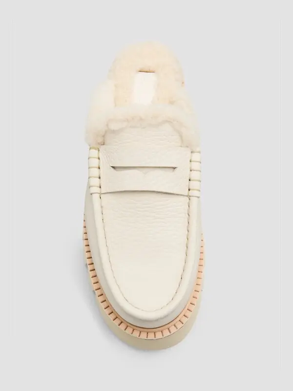 PEDRO GARCIA Savy 35mm Shearling-trimmed Leather Loafers